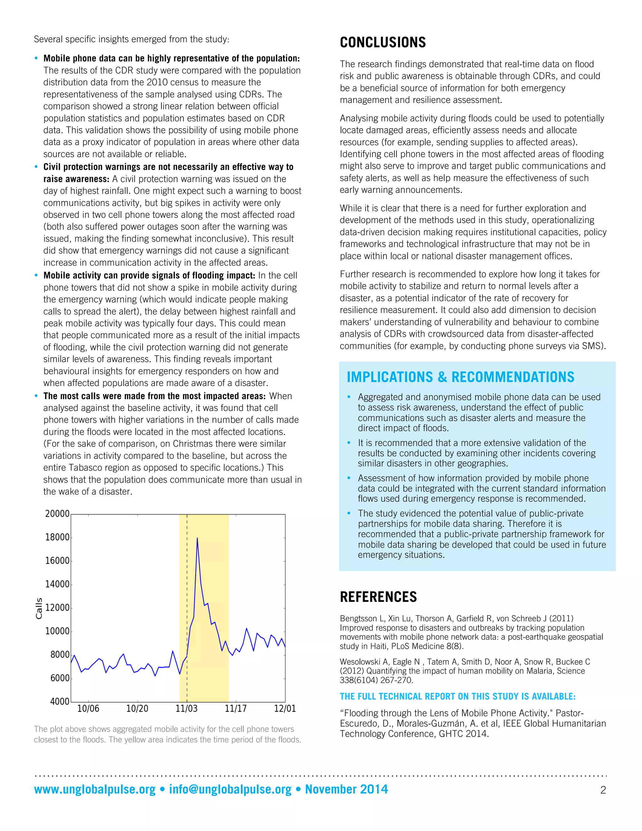 Using Mobile Phone Activity for Disaster Management During Floods - Project Overview | PDF