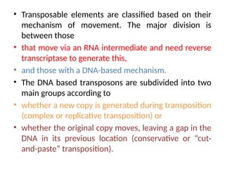Mobile DNA, what is it? Full presentation | PPTX