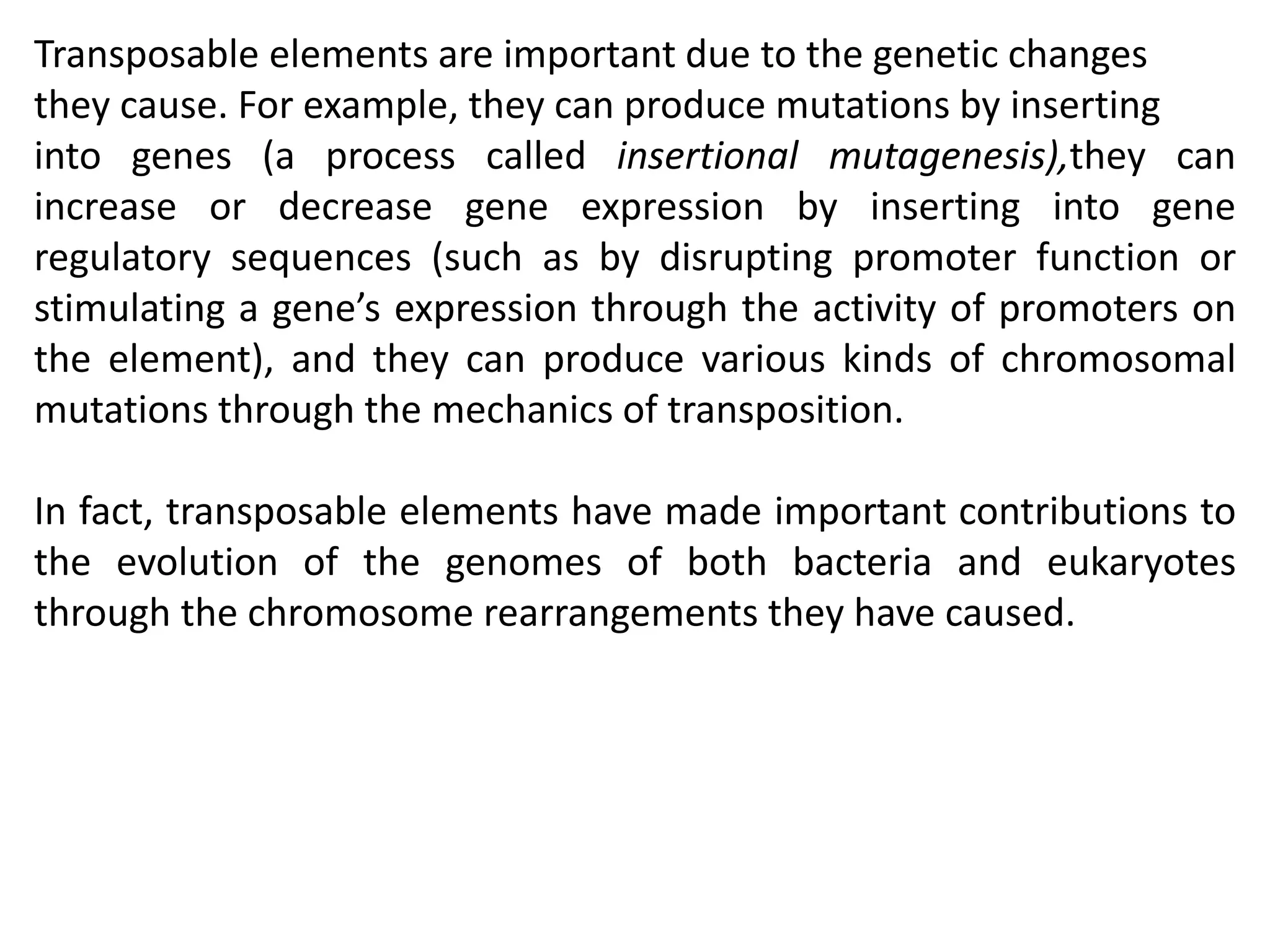 Mobile DNA Element-Transposable ! | PPTX