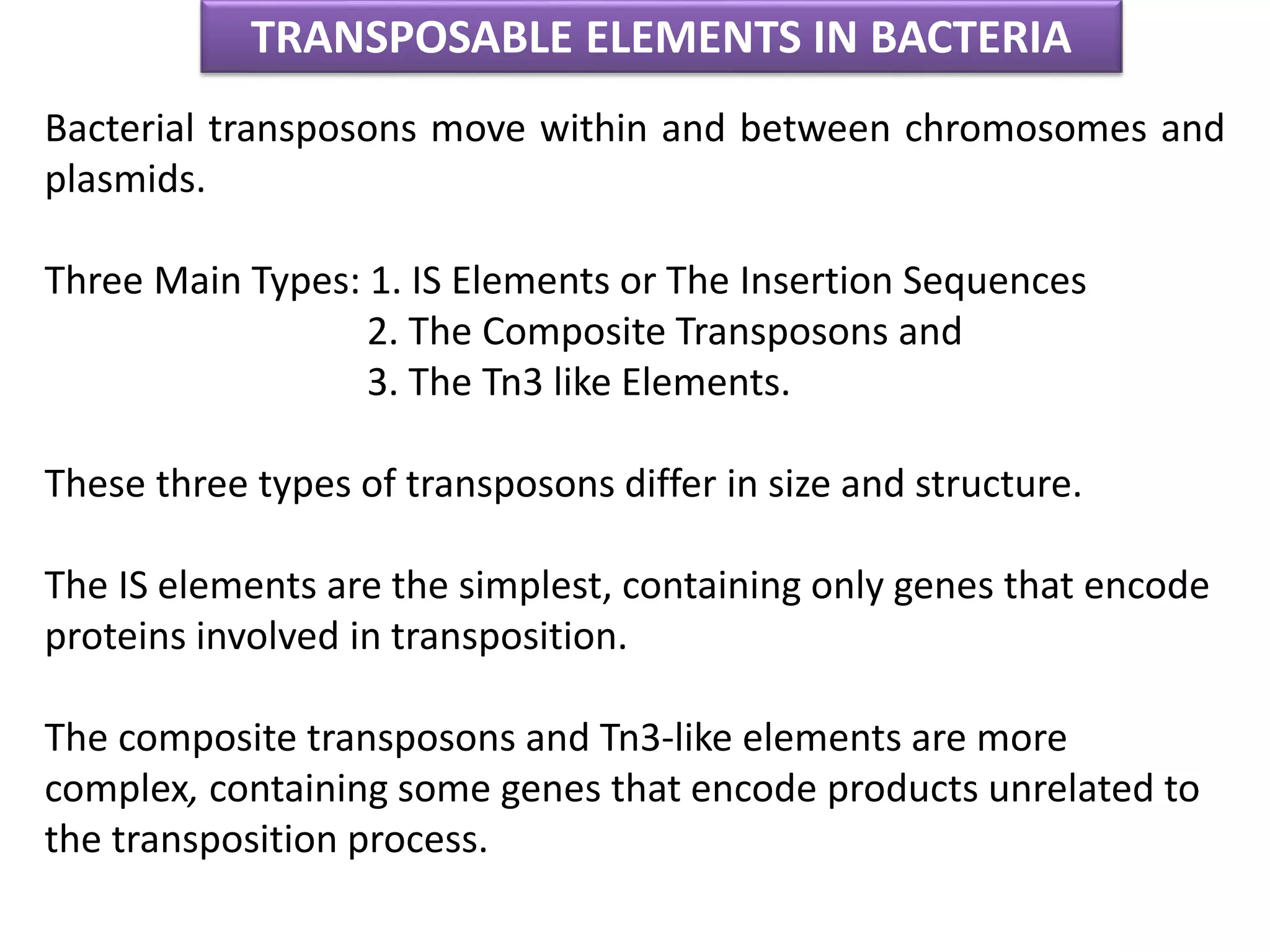 Mobile DNA Element-Transposable ! | PPTX