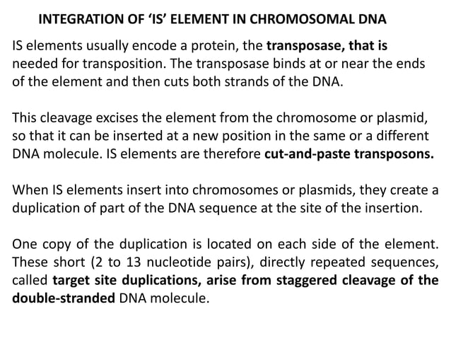 Mobile DNA Element-Transposable ! | PPT