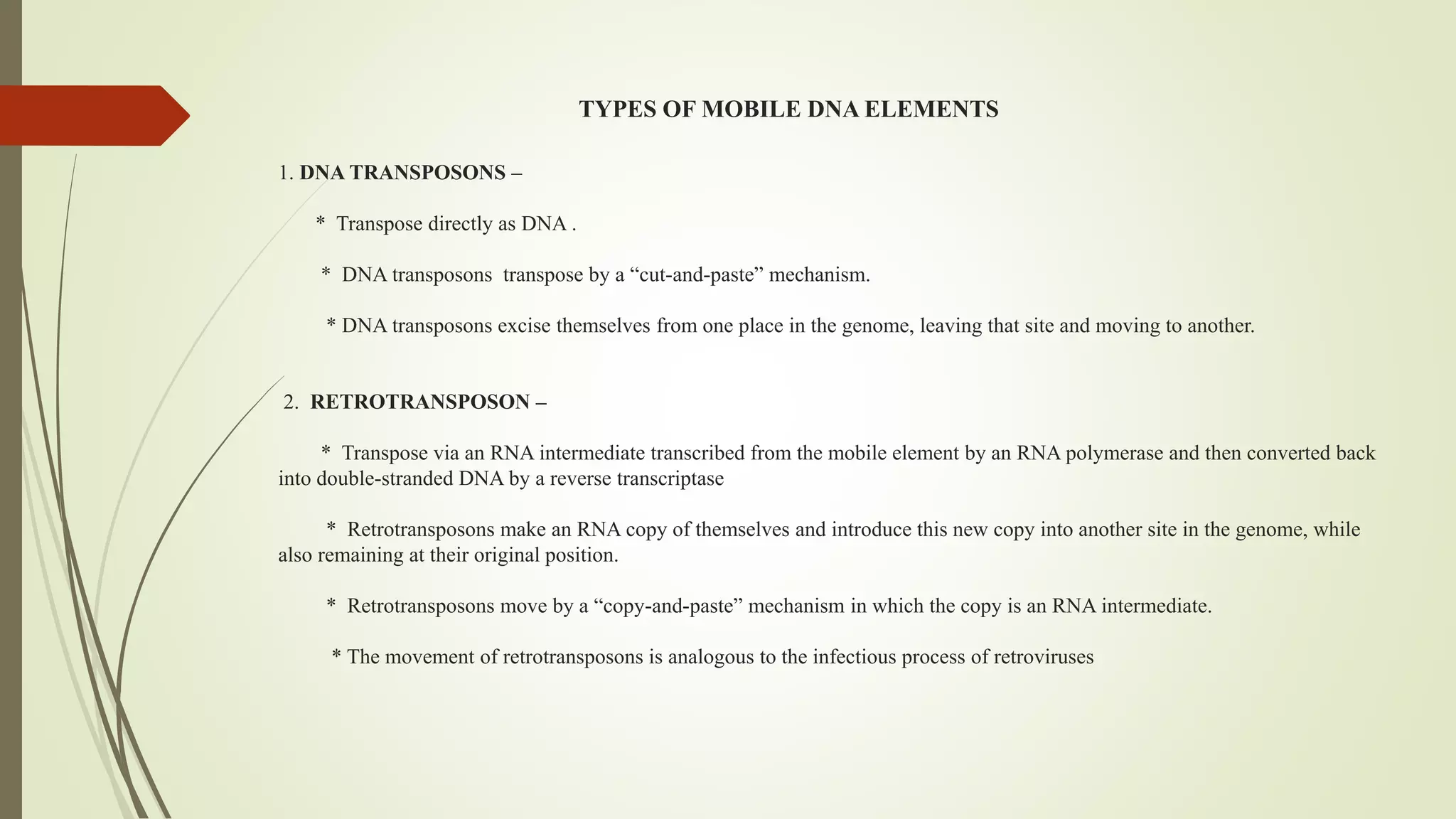 Mobile DNA elements | PDF