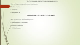 Mobile DNA elements | PDF