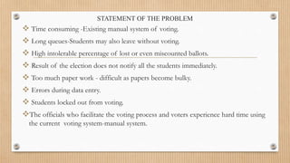 Mobile e voting system using android application for higher | PPT