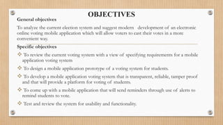 Mobile e voting system using android application for higher | PPTX