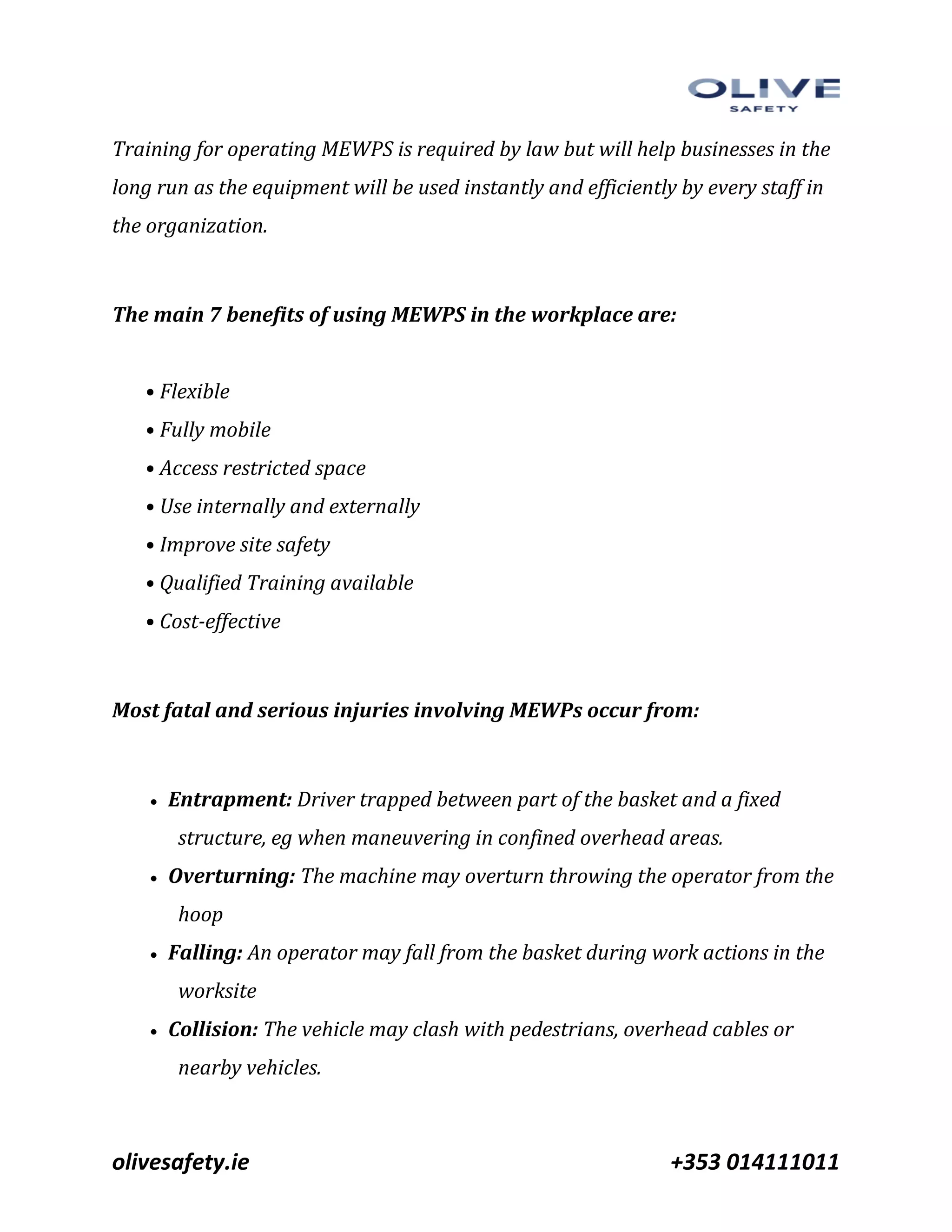 Mobile Elevating Work Platforms (MEWPs) Risk Assessment. | PDF