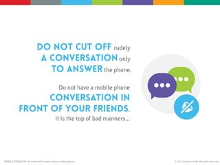 Mobile etiquette: do's and don'ts when using a mobile phone | PDF