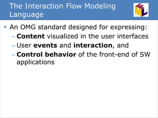Mobile extensions for OMG's IFML modeling language presented at MobiWIS conference | PPT