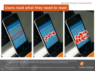 Eye Tracking the User Experience of Mobile: What You Need To Know | PDF ...