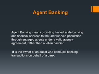Mobile financial services and agent banking in Bangladesh | PPTX
