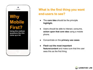 Mobile First Approach - The key to cross platform interface design | PDF
