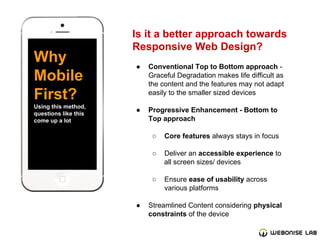 Mobile First Approach - The key to cross platform interface design | PDF