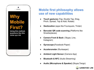 Mobile First Approach - The key to cross platform interface design | PDF