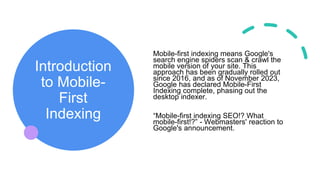 Mobile-First Indexing SEO 2023: Implications and Strategies | PPT