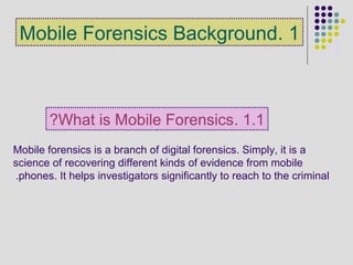 Mobile forensics | PPT