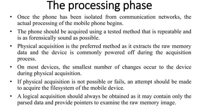 Mobile Forensics challenges and Extraction process | PPT