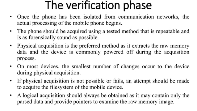 Mobile Forensics challenges and Extraction process | PPT