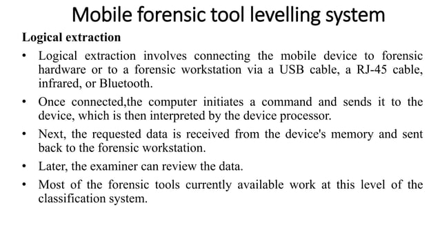 Mobile Forensics challenges and Extraction process | PPT