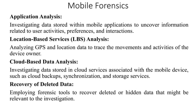 Mobile Forensics challenges and Extraction process | PPT