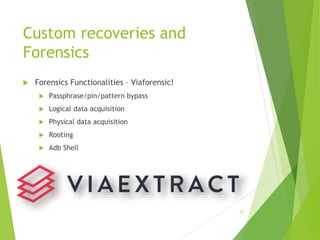 Android Mobile forensics with custom recoveries | PPTX