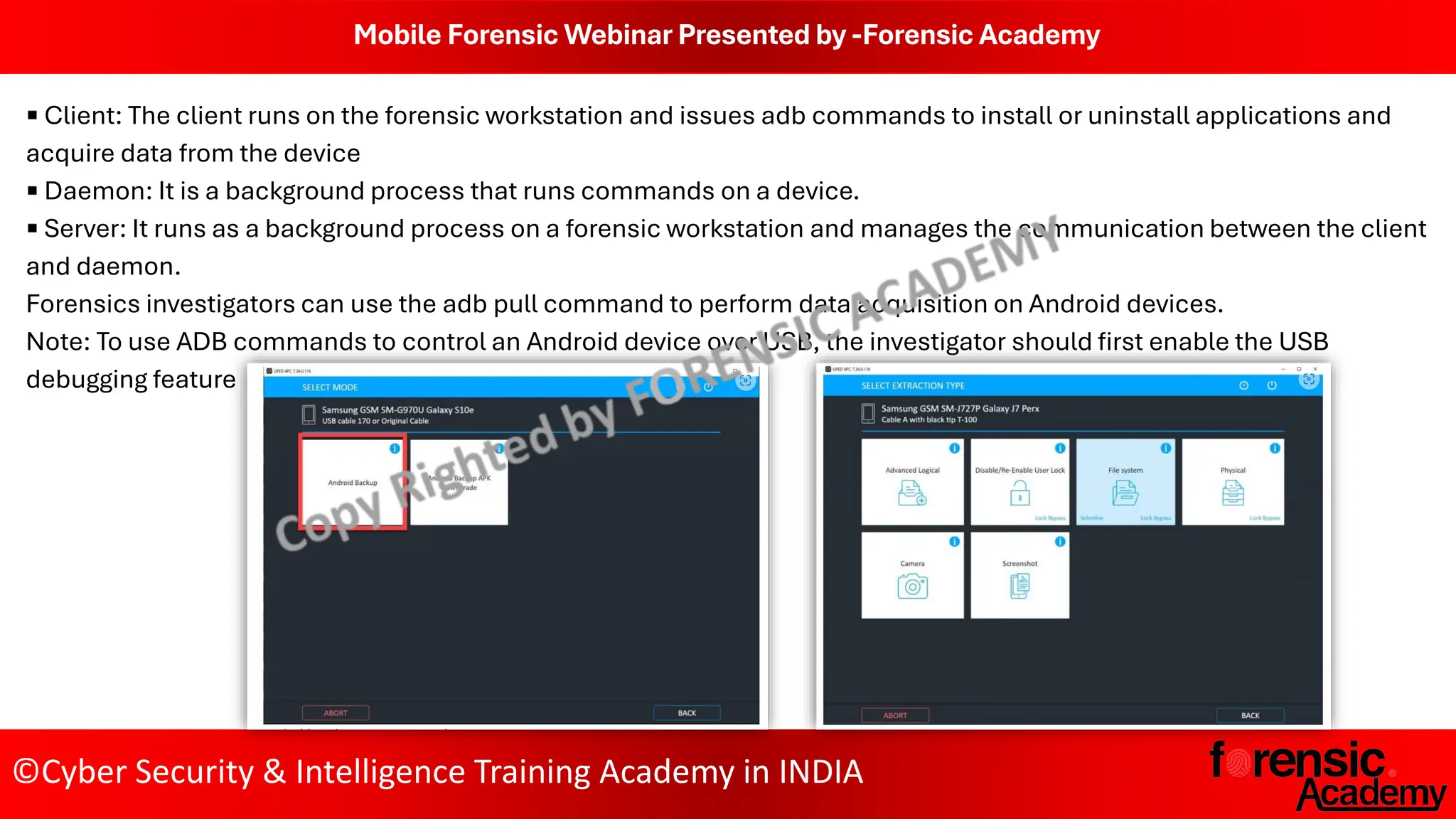 Mobile Forensic Webinar by Forensic Academy | PDF | Operating Systems | Computer Software and ...