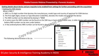 Mobile Forensic Webinar by Forensic Academy | PDF | Operating Systems ...