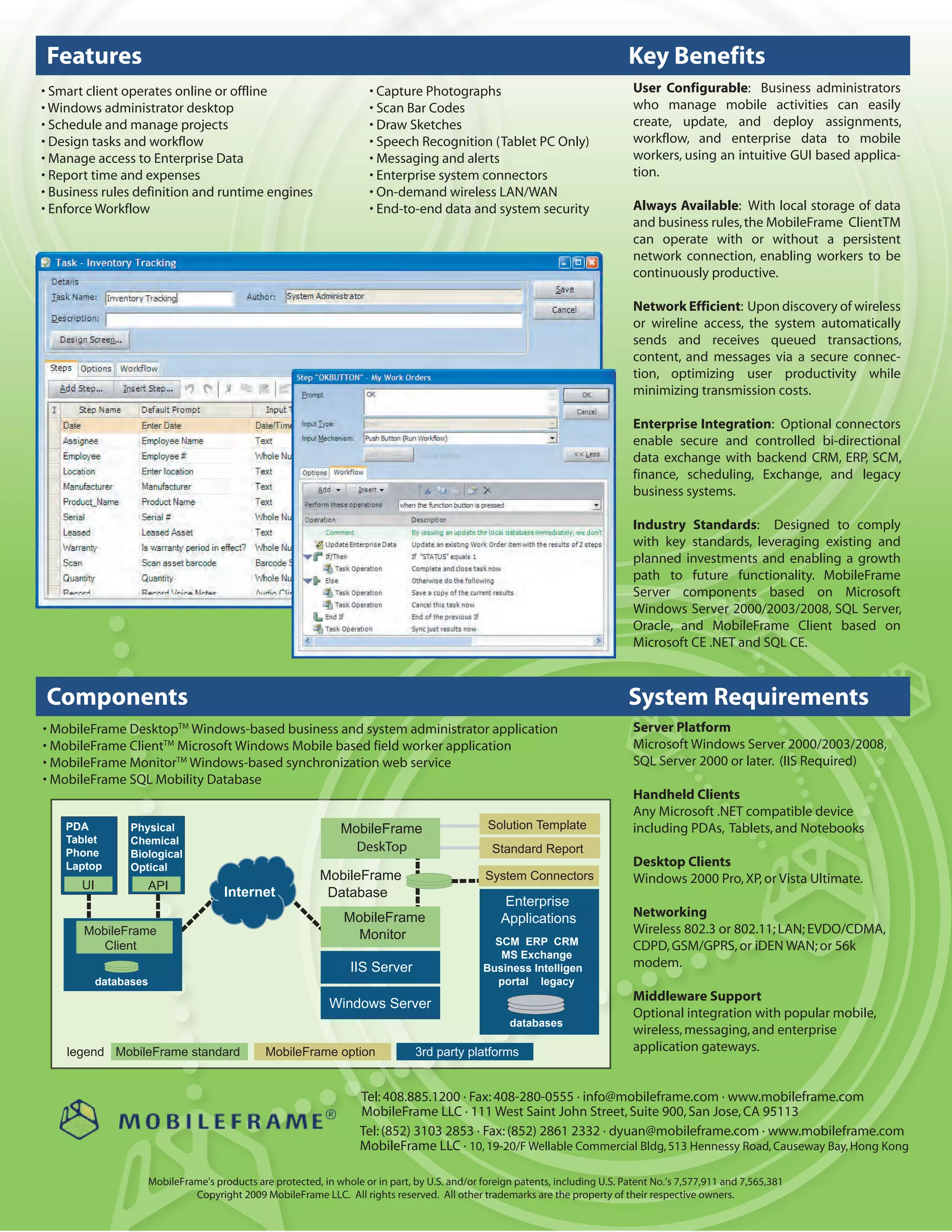 Mobile frame data sheet | PDF