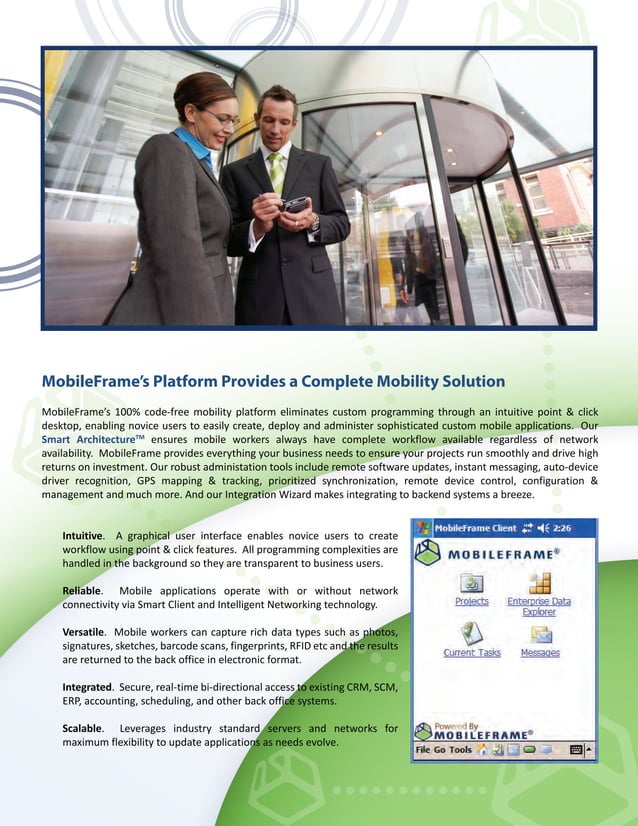 Mobile frame data sheet | PDF