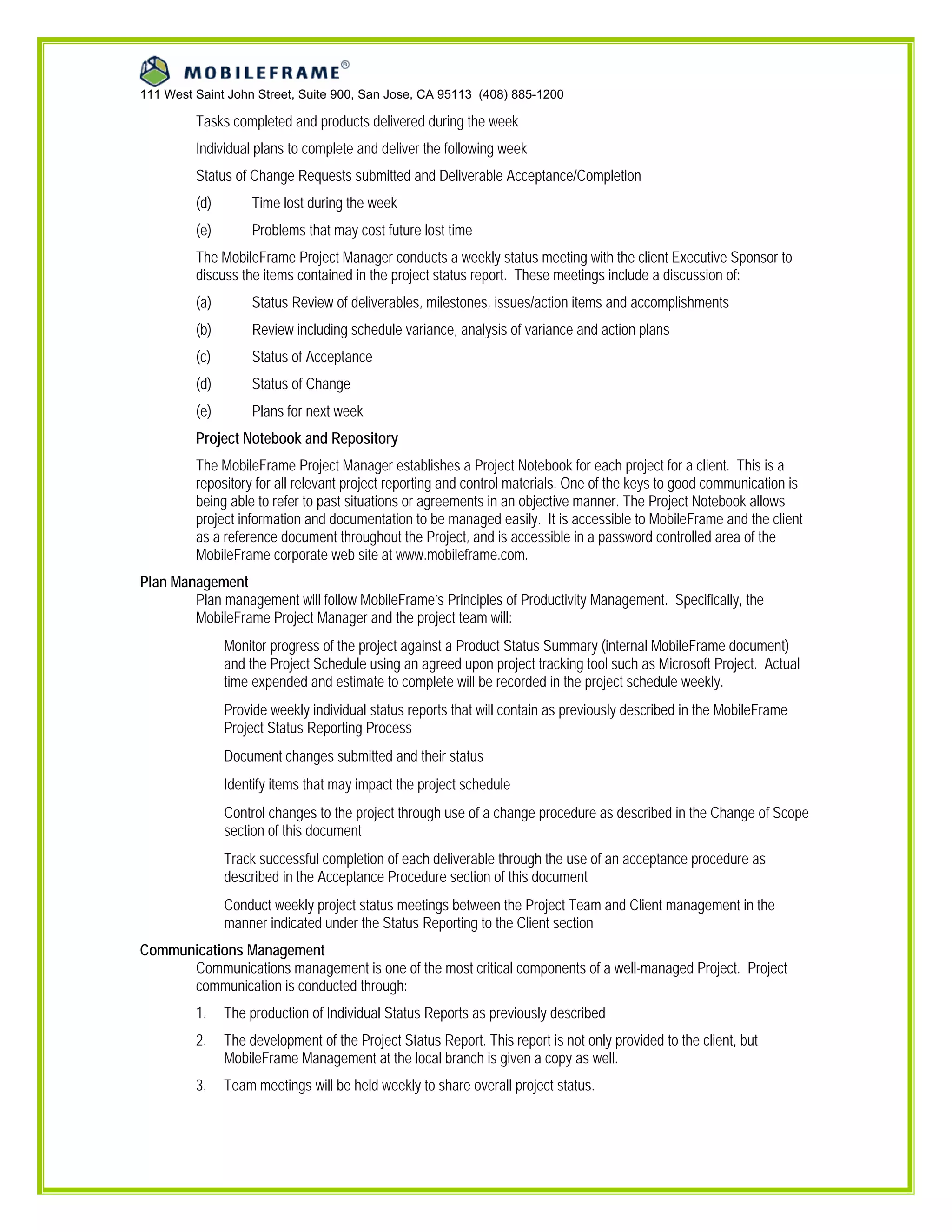 Mobile frame implementation methodology | PDF
