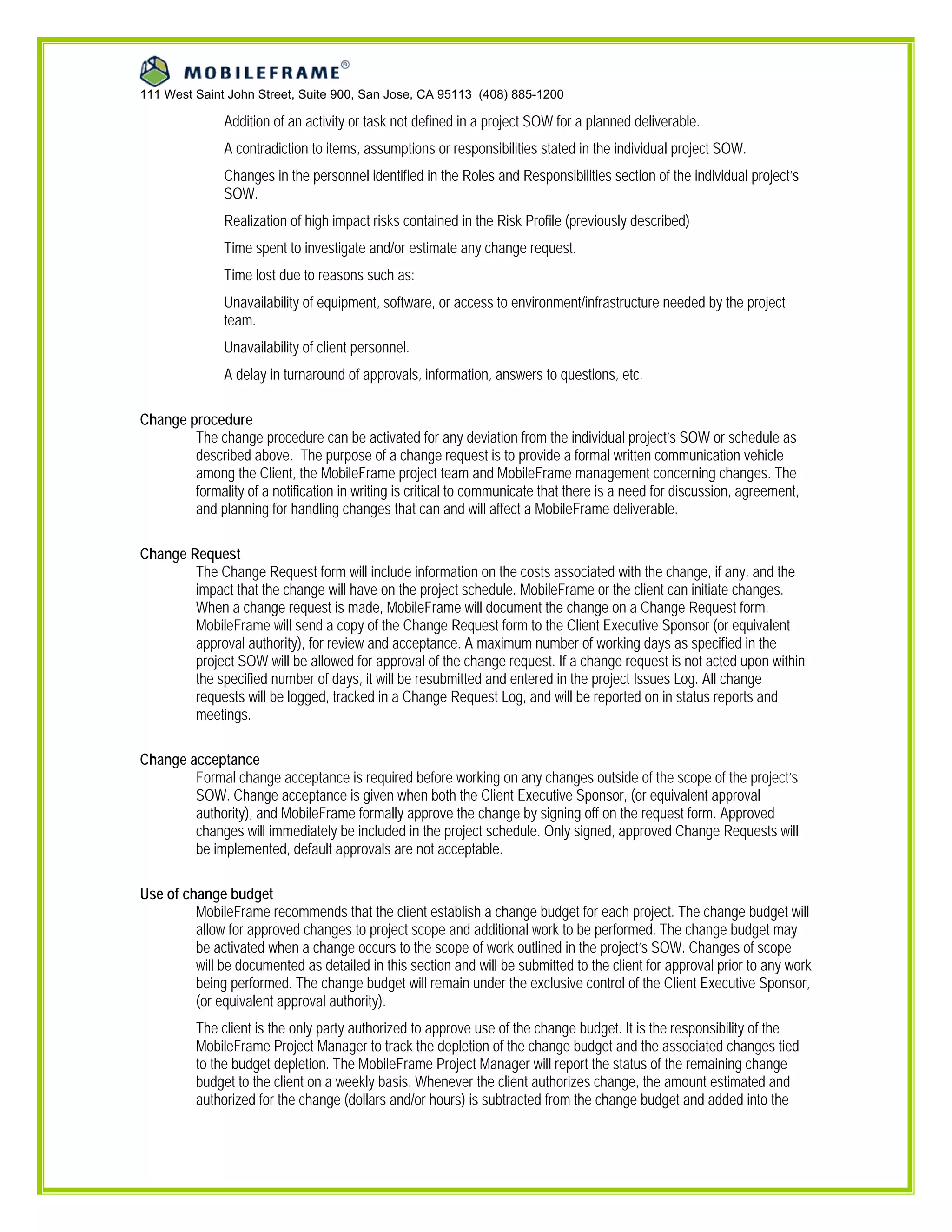Mobile frame implementation methodology | PDF