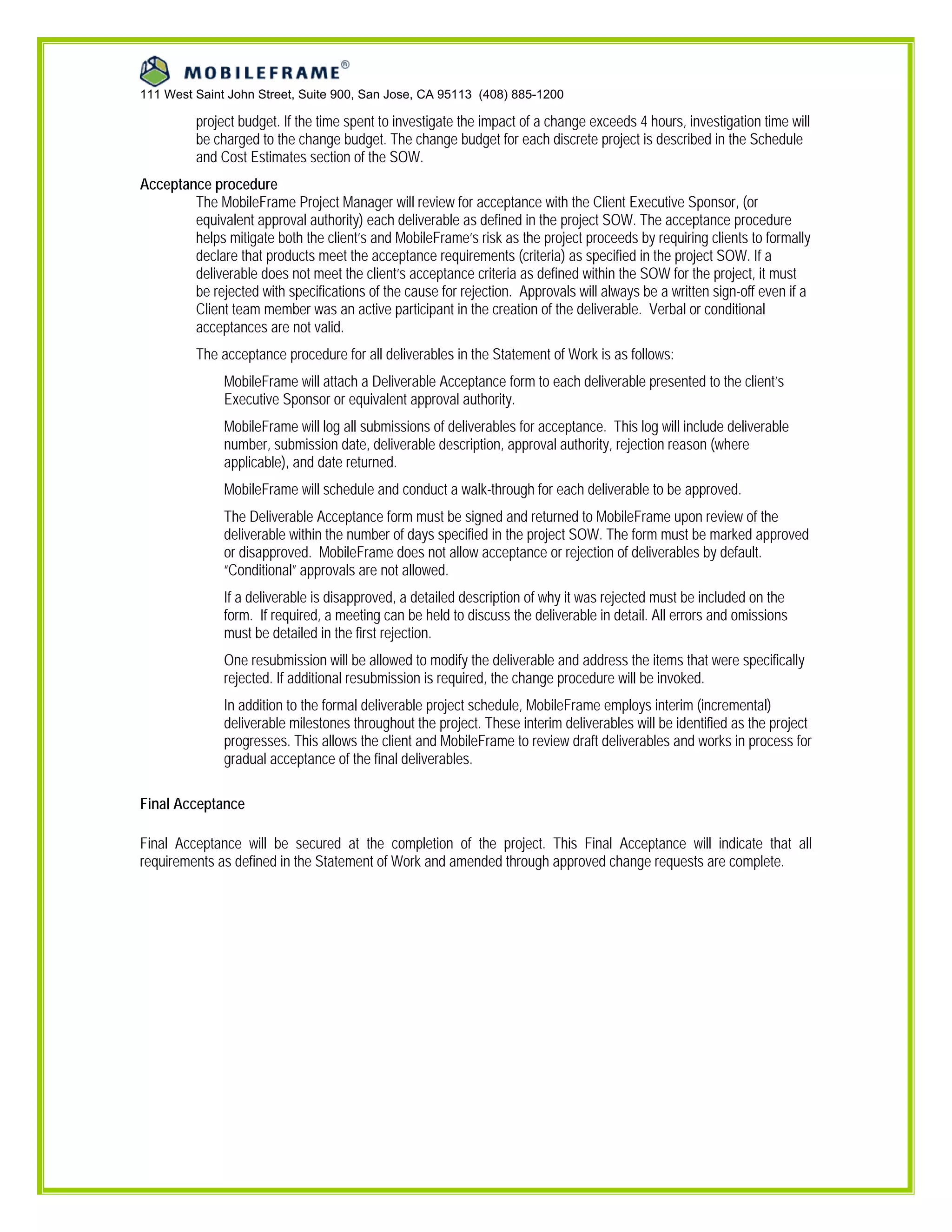 Mobile frame implementation methodology | PDF