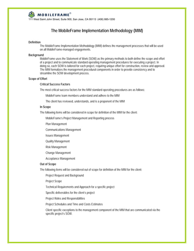 Mobile frame implementation methodology | PDF | Civil Engineering ...