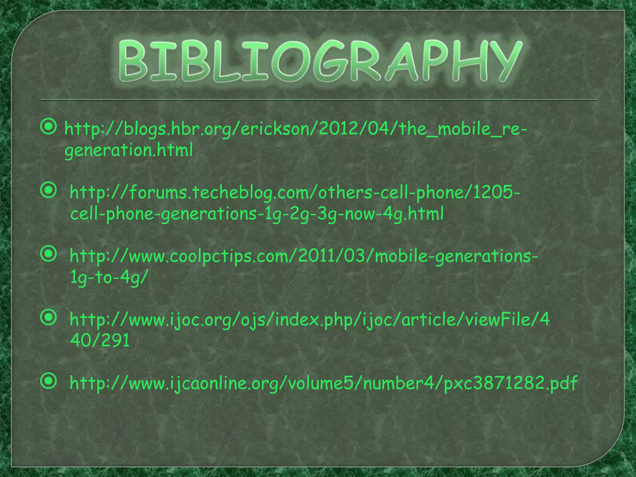 Mobile generation technology | PPTX