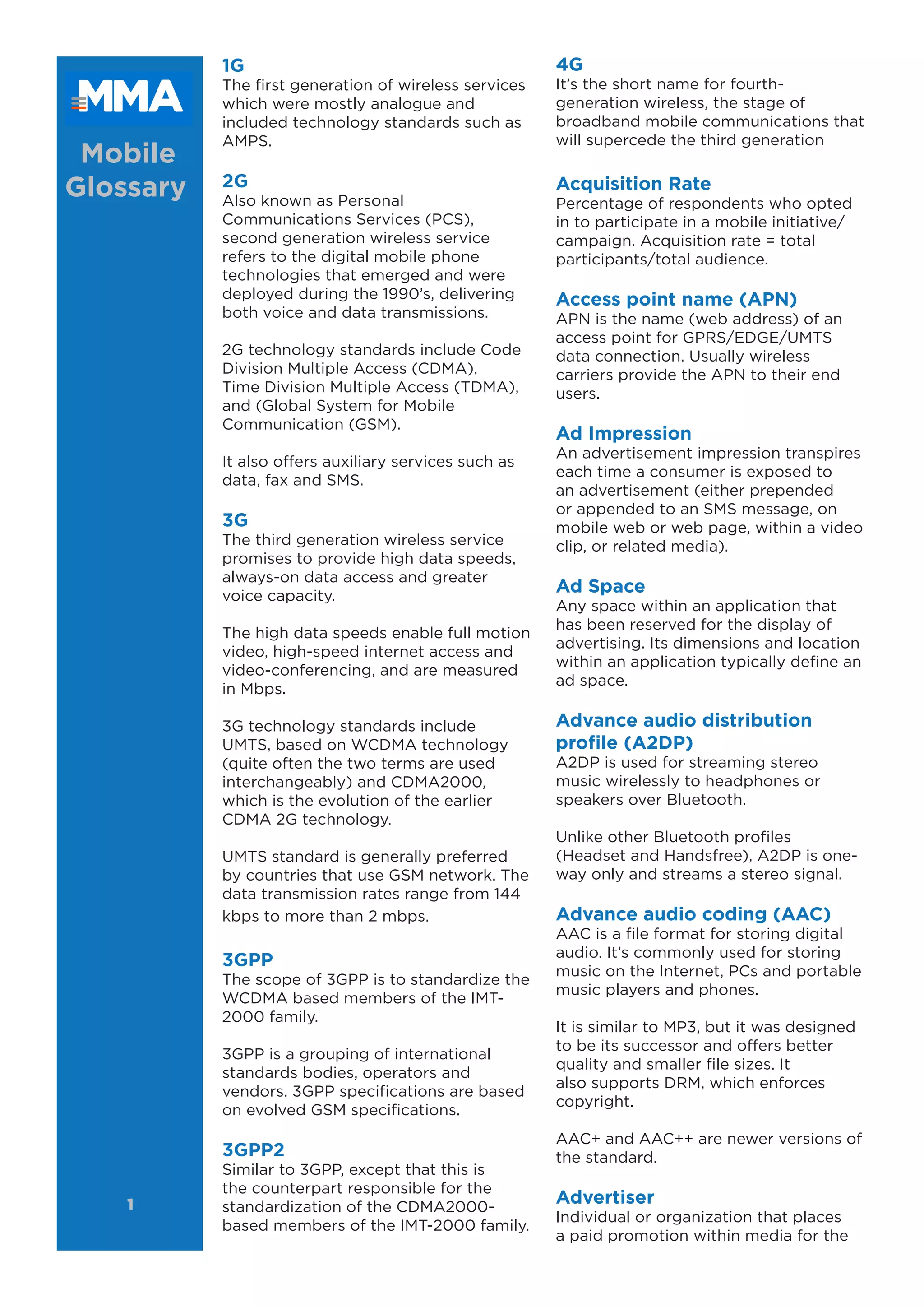 Mobile Glossary 2016 | PDF