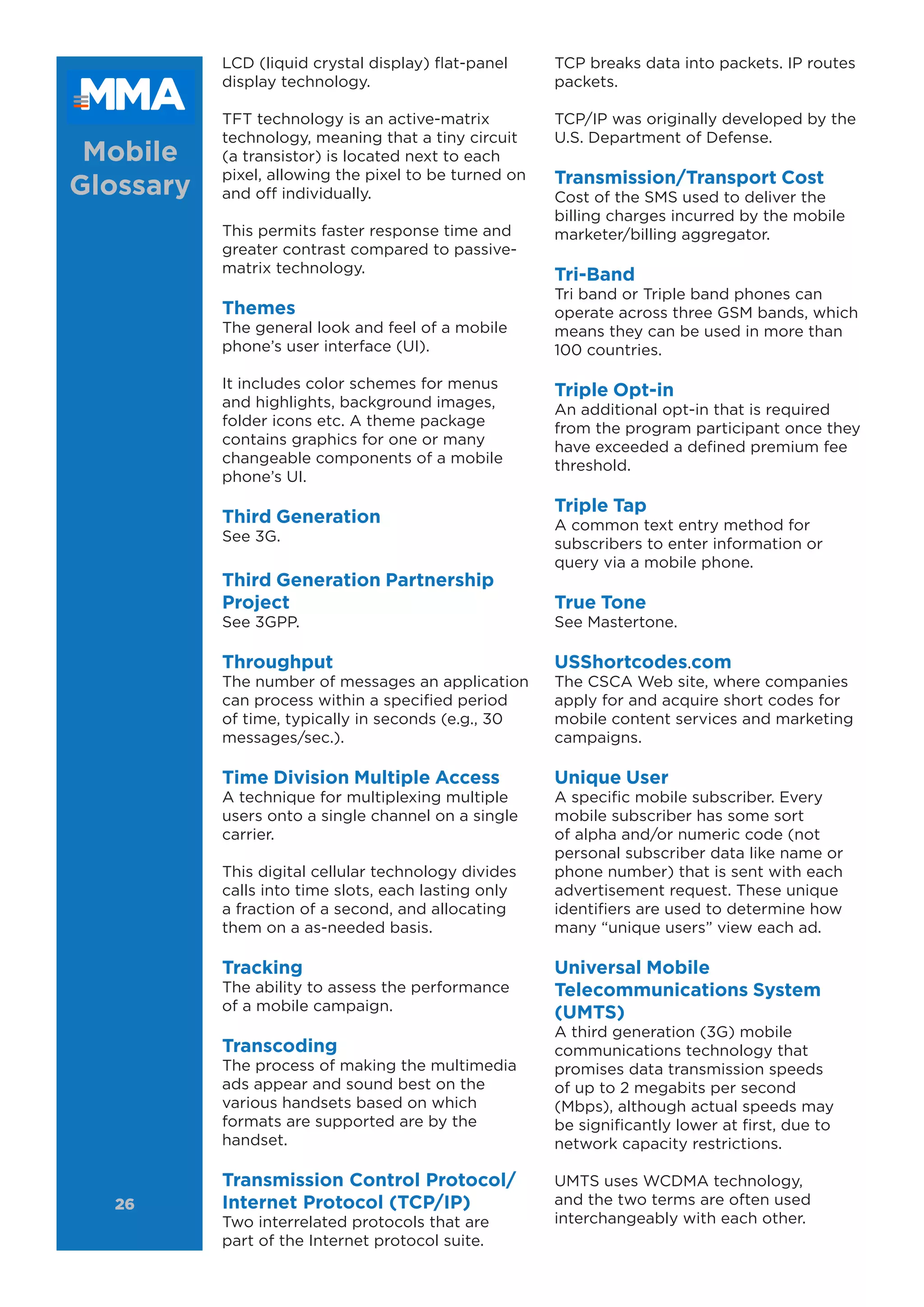 Mobile Glossary 2016 | PDF | Operating Systems | Computer Software and Applications