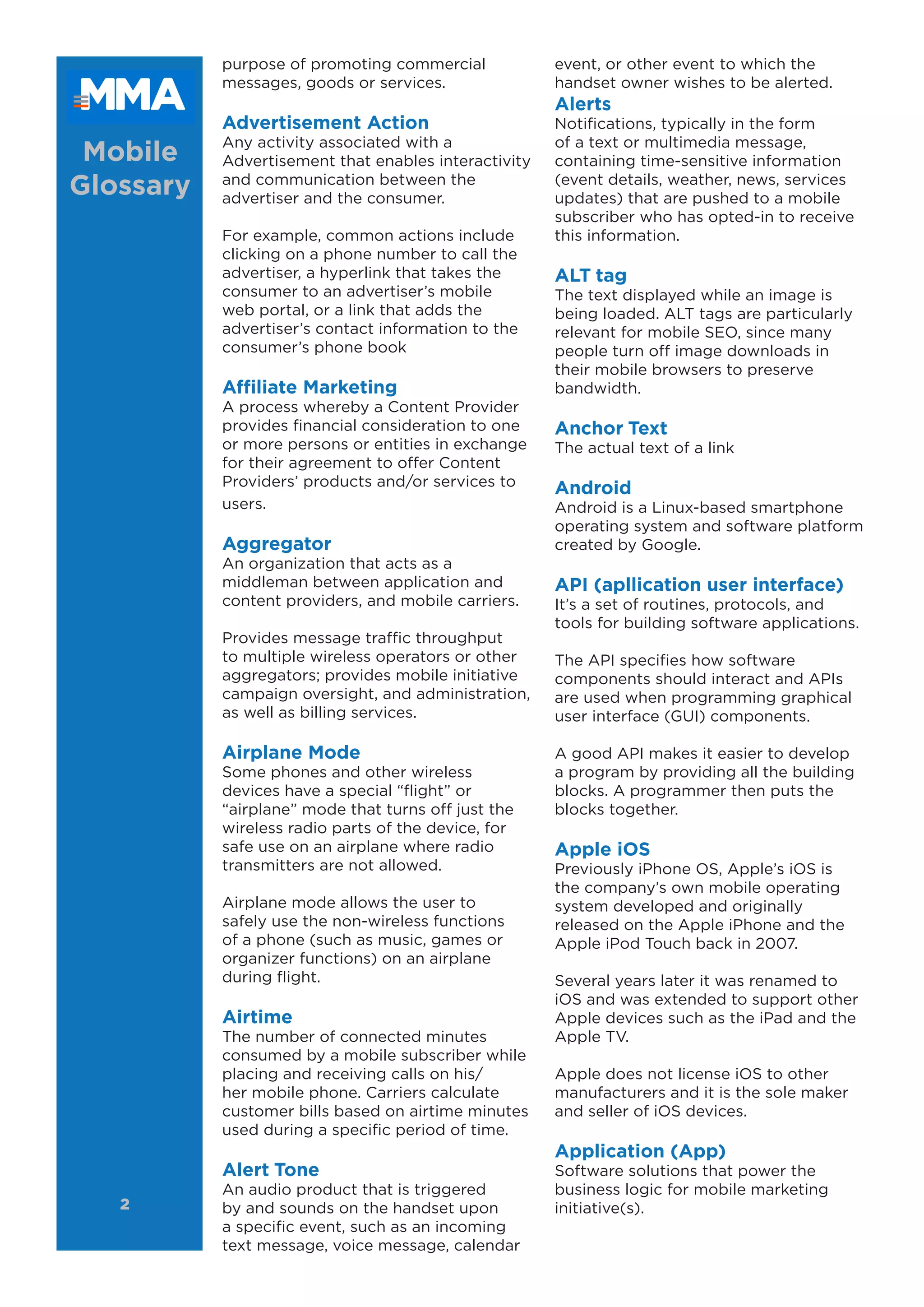 Mobile Glossary 2016 | PDF