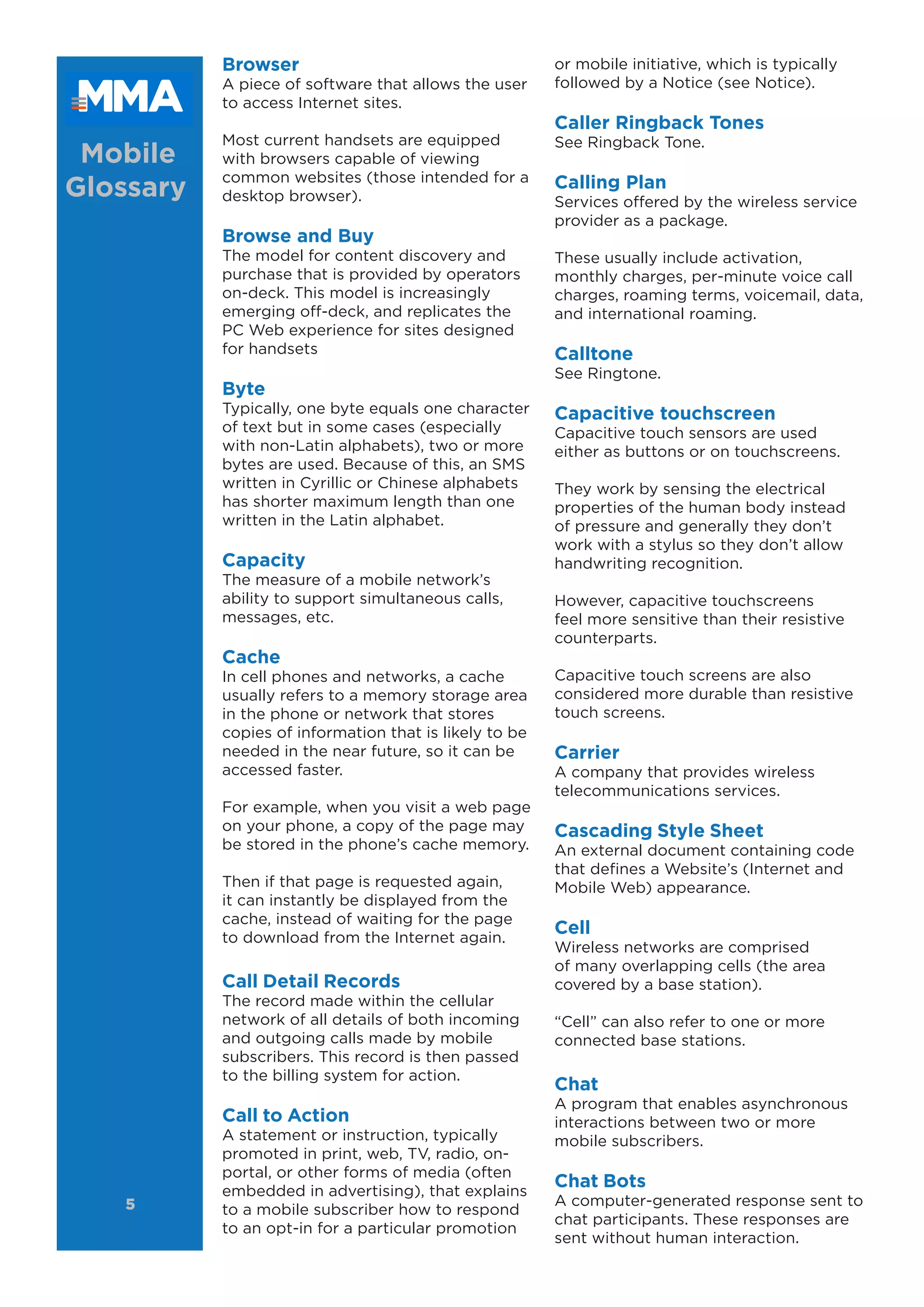 Mobile Glossary 2016 | PDF