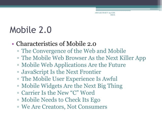 Mobile hci | PPTX | Operating Systems | Computer Software and Applications