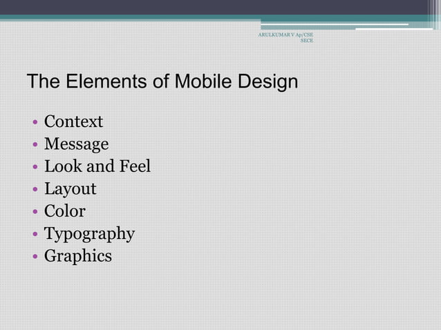 Mobile hci | PPTX | Operating Systems | Computer Software and Applications
