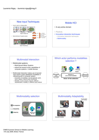 Mobile Hci L Nigay | PDF