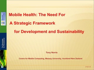 MHealth - The Need for a Strategic Framework for Development and Sustainability | PPT | Computer ...