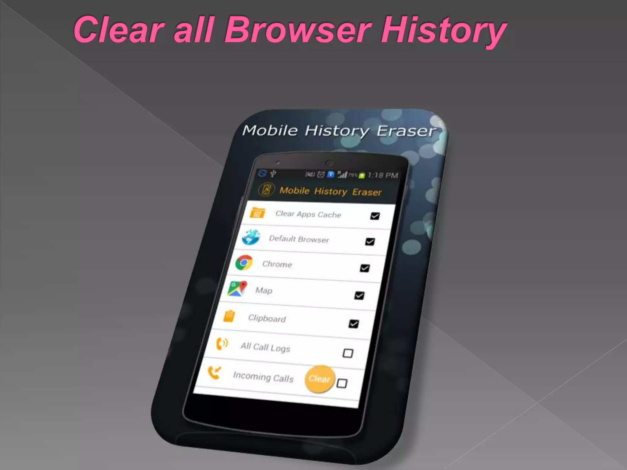 Mobile history eraser | PPTX
