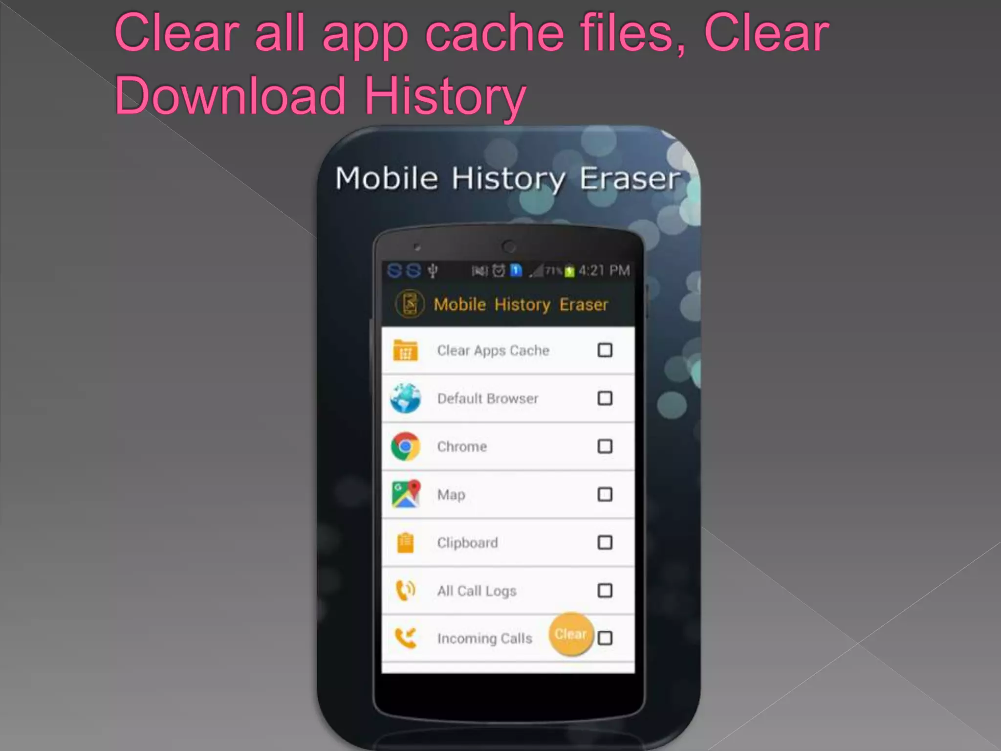 Mobile history eraser | PPTX