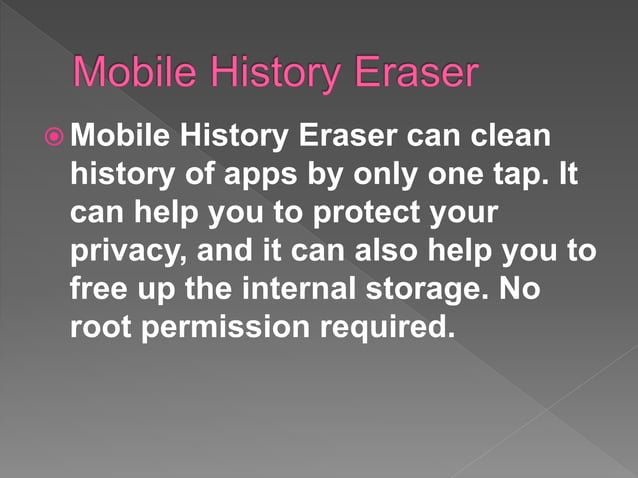 Mobile history eraser | PPTX