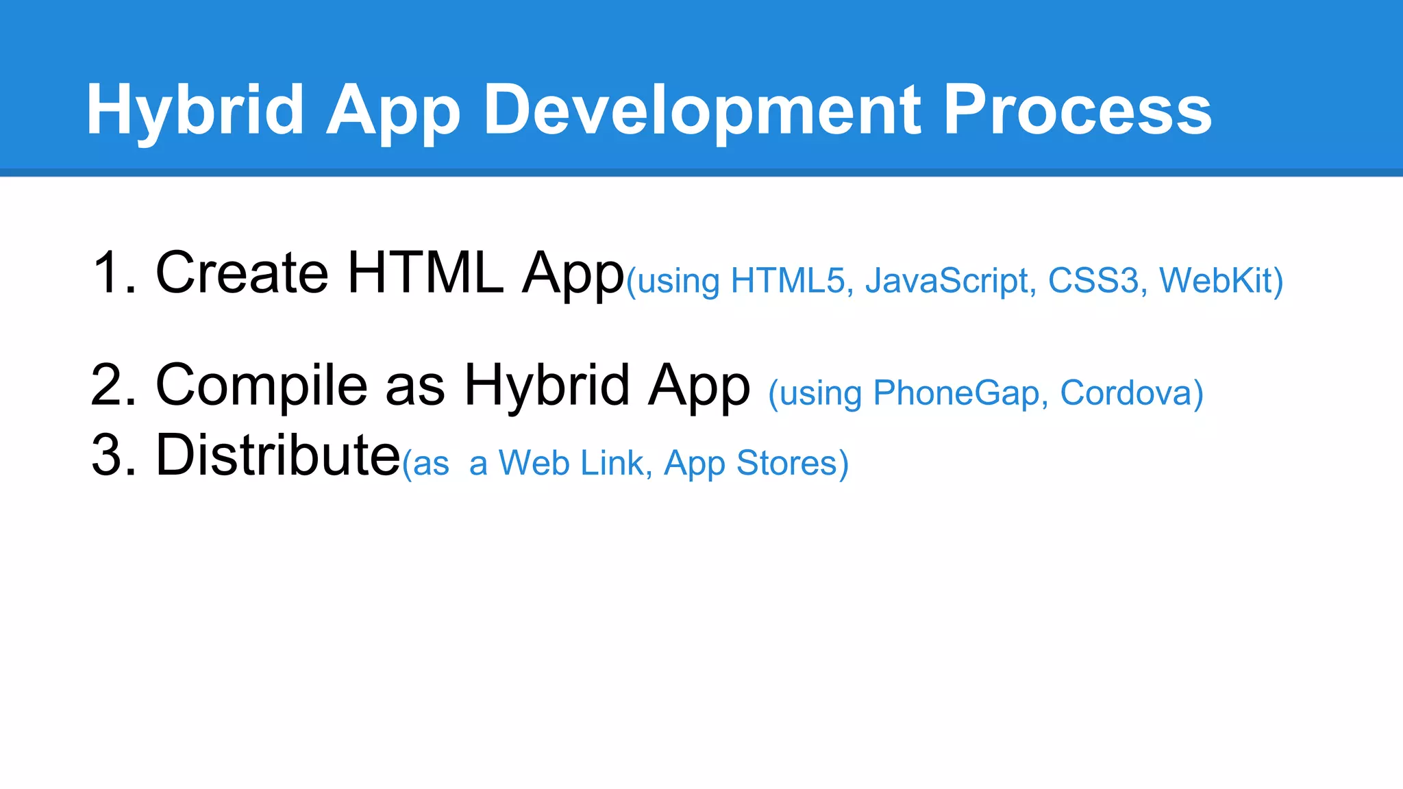 Mobile HTML Hybrid Apps | PPT | Free Download