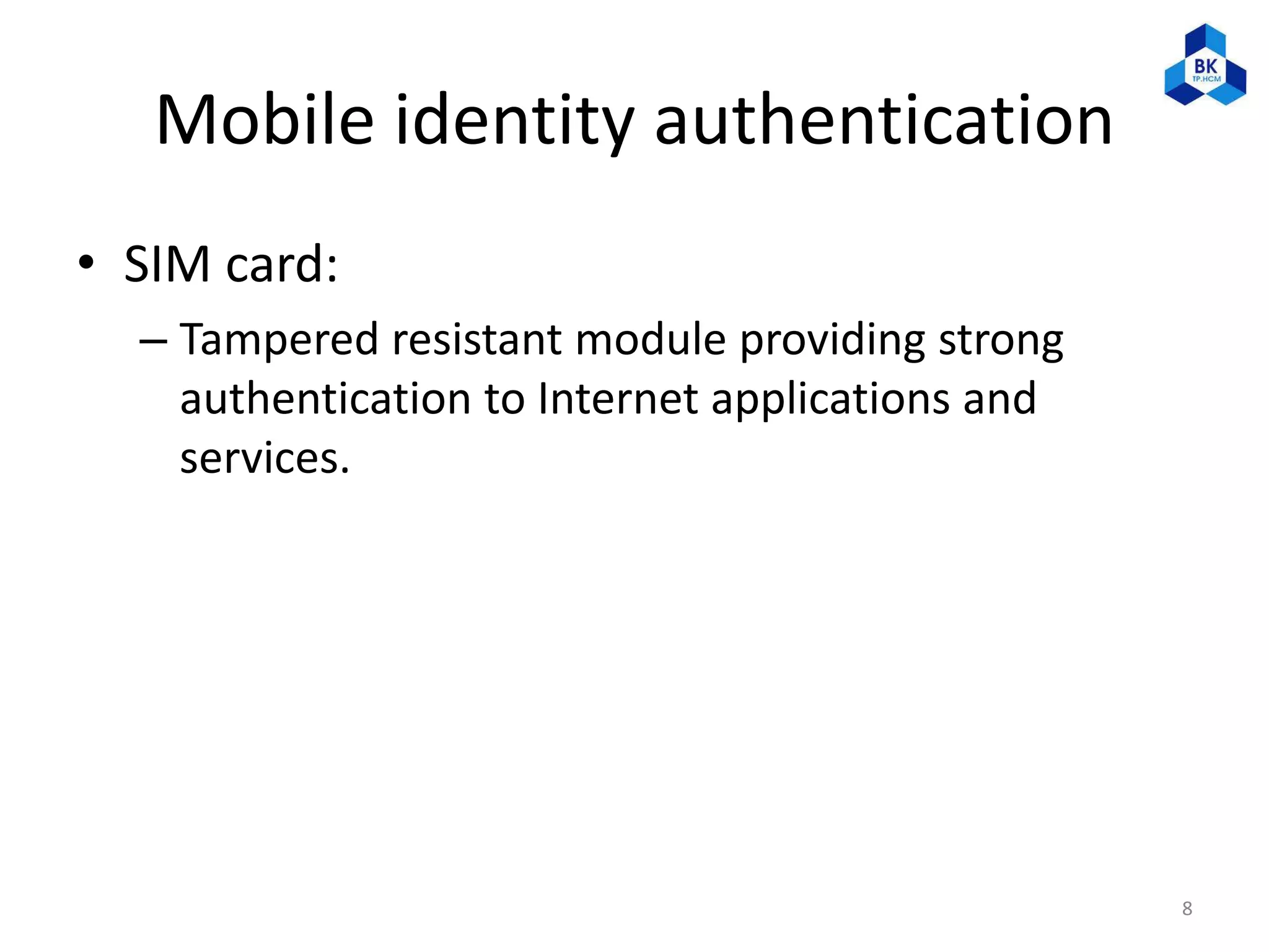 Mobile identity in network | PPTX