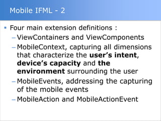 Mobile extensions for OMG's IFML modeling language | PPT