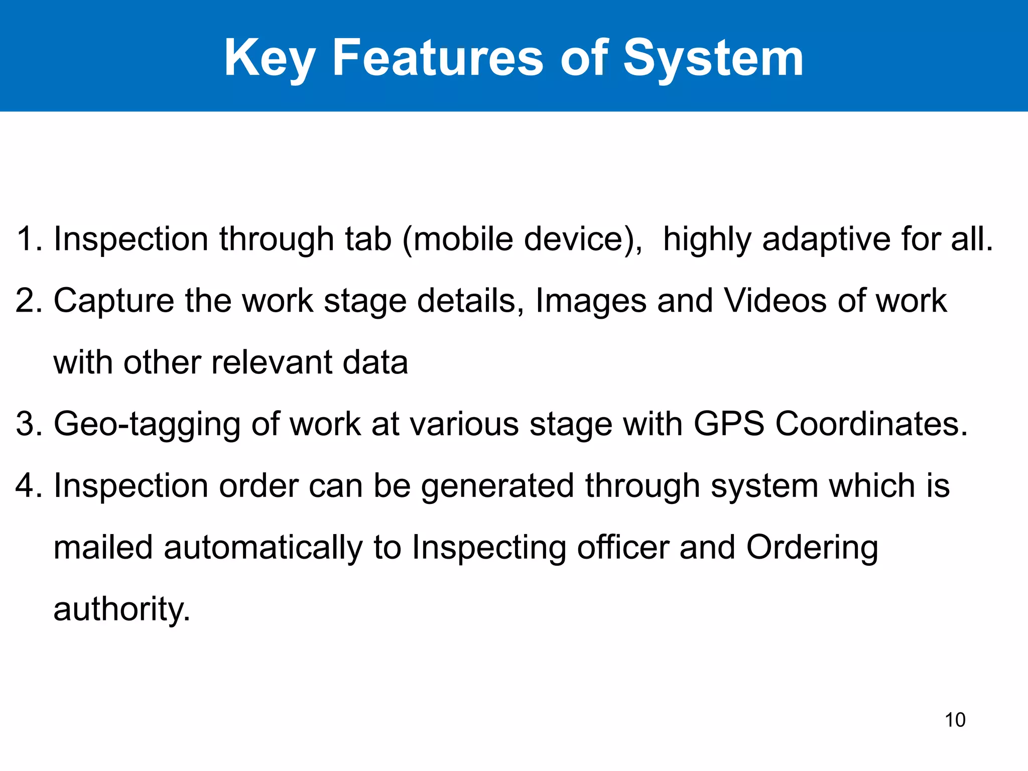 Mobile inspection System for Rural Development Works | PDF