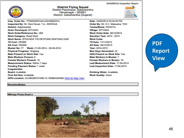 Mobile inspection System for Rural Development Works | PPT