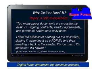 Mobile instant forms app presentation | PPT